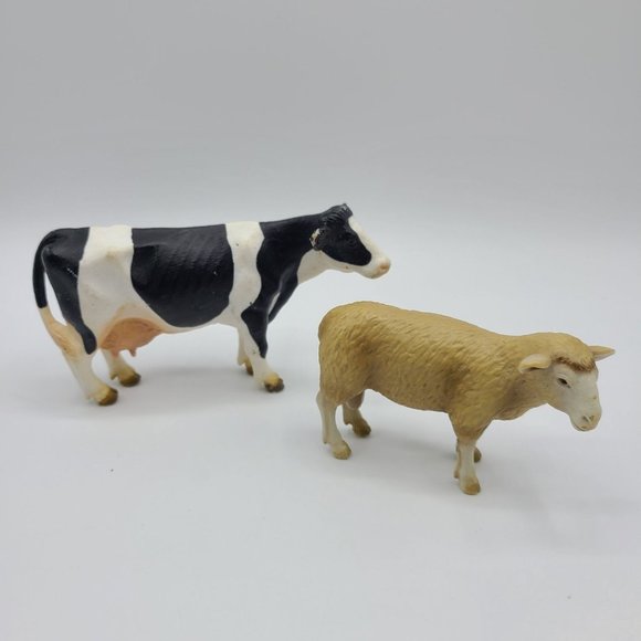 schleich | Toys | Schleich Farm Cow And Sheep Ram Toy Figures | Poshmark
